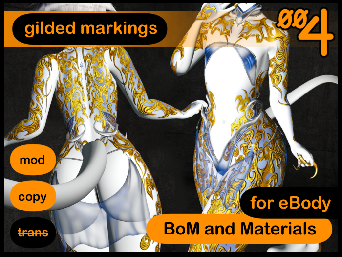 Second Life Marketplace - 004 - Gilded Markings (Silver Pack)